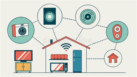 Smart Home Automation System Interface Modern Technology Vector Design Generative Ai Stock