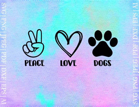 Peace Love Dog Svg Graphic By Seleart · Creative Fabrica