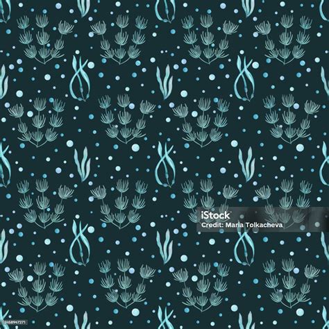 흰색 배경에 해초의 수채화 수중 매끄러운 패턴 디자인 배너 카드 배경 메뉴 기념품 장식 벽지 직물 섬유 포장을 위해 인쇄하십시오 불가사리류에 대한 스톡 벡터 아트 및 기타