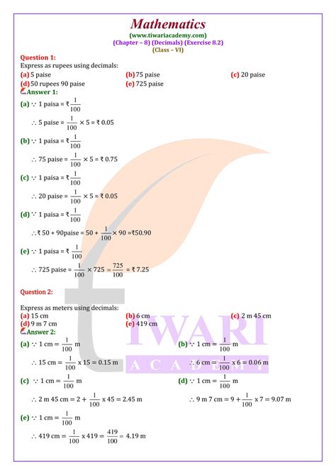 ncert solutions for class 6 maths chapter 8 exercise 8 2