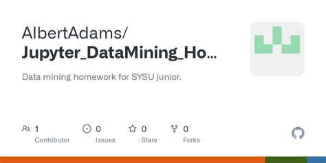 Github Albertadamsjupyterdatamininghomework Data Mining Homework