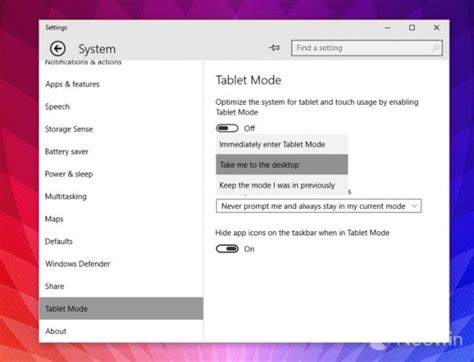 Windows 10 Will Offer Greater Control Over Tablet Mode