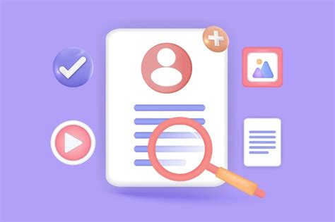 안전 보호 기능이 있는 이미지 비디오 미디어 파일 관리 문서 데이터베이스의 3d 검색 개념 Todo 체크리스트 메모 미디어 스토리지 문서 아이콘 개념 3d 벡터 렌더링