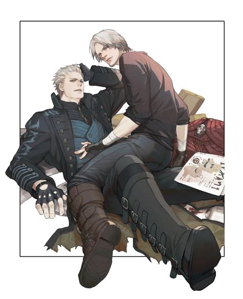 Dante And Vergil Devil May Cry And 1 More Drawn By Vetania Danbooru