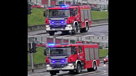 Wyjazd Alarmowy Dwie Scanie 331 S 22 GBA i 331 S 25 GCBA do dwóch