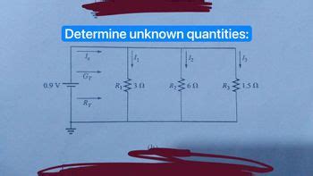 Answered 0 9 V Determine unknown quantities Is GT RT R₁30 R₂ Mon R3 1