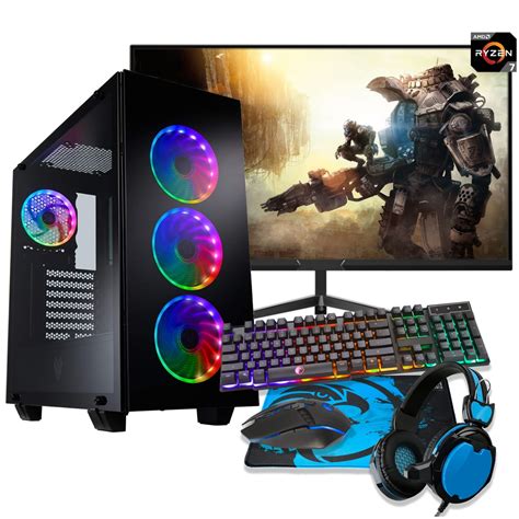 PC Gamer AMD Ryzen 7 5700G Octa Core 16GB DDR4 480GB SSD Monitor