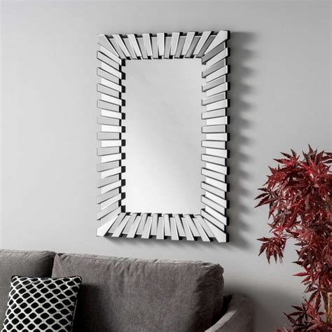 Stella All Glass Decorative Rectangular Mirror Wall Mirror Modern