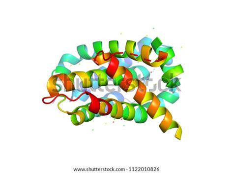 3d Structure Protein Molecule Spatial Model Stock Illustration 1122010826