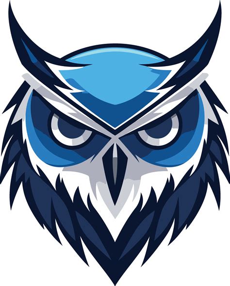 A Bold And Powerful Owl Logo Design Featuring A Blue And White Color