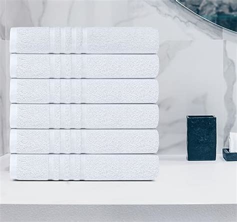 Wealuxe White Bath Towels 22x44 Inch Cotton Towel Set For Bathroom