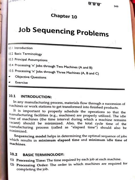 Tybms Unit 4 Job Sequence Pdf Applied Mathematics Systems Theory