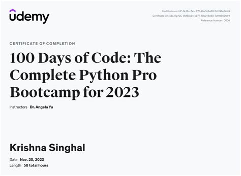 Python Codingjourney Udemy Programming 100daysofcode