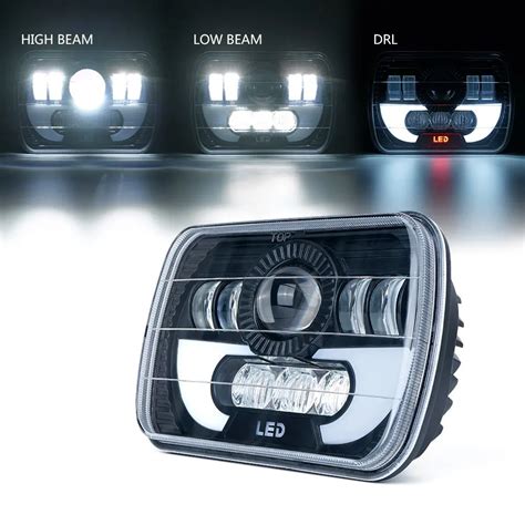 Marloo LED 5X7 6X7" Projector Rectangular Headlights Assembly With ...
