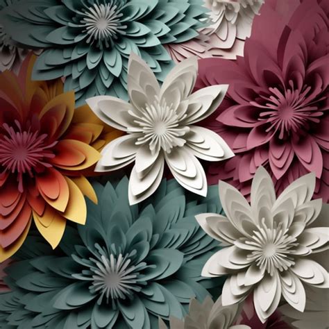 Premium Ai Image Floral 3d Effect Background Graphic 5