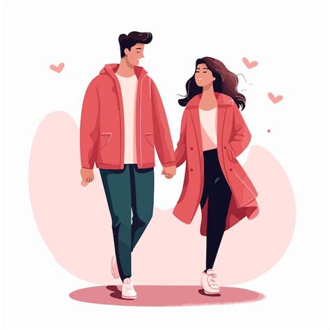 Romantic Love Couple Tall Woman And Short Man Embrace On Valentines Day