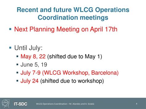 ppt wlcg operations coordination report powerpoint presentation free