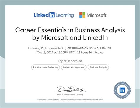 abdulrahman baba abubakar on linkedin certificate of completion