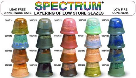 A Group Of Different Colored Vases Sitting Next To Each Other On A