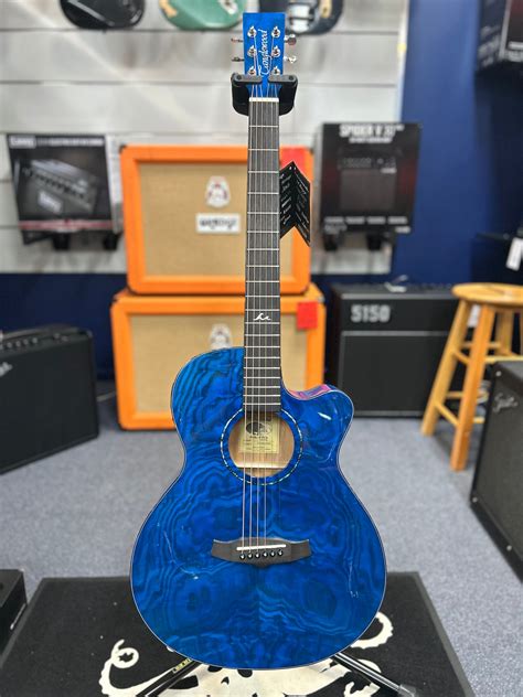 Tanglewood Azure Superfolk Ta4 Ce Serenity Blue Gloss Acoustic Electri
