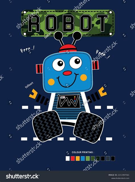Cute Robot Face Vector Robot Cartoon Stock Vector Royalty Free 2211997561 Shutterstock
