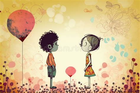 Couple Love Dialogue Digital Illustration Artwork Abstract Love