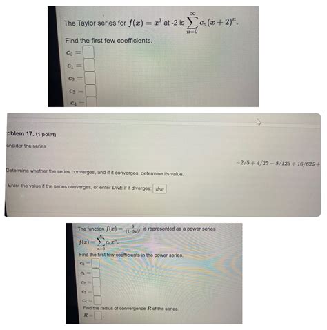 Solved Please Need An Answer Asap With Steps The Taylor Series For F