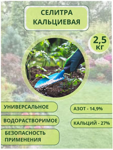 Удобрение кальциевая селитра нитрат кальция 2 5кг марка А купить с