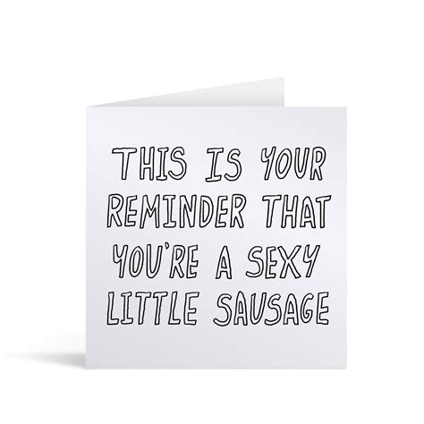 Sexy Sausage Greetings Card Pynk Cards