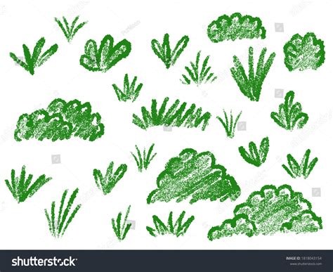 Abstract Crayon Shape Like Grass Crayon Stock Vector Royalty Free