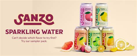 Sanzo Flavored Sparkling Water Variety 12 Pack Lychee