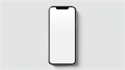 Белый макет экрана мобильного телефона макет смартфона Премиум Фото