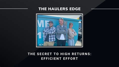 The Secret To High Returns Efficient Effort
