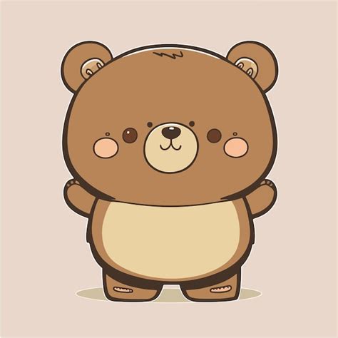 Premium Vector Kawaii Cartoon Bear Art Illustration