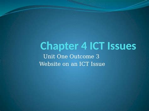 pptx chapter4 issues with ict2016 dokumen tips