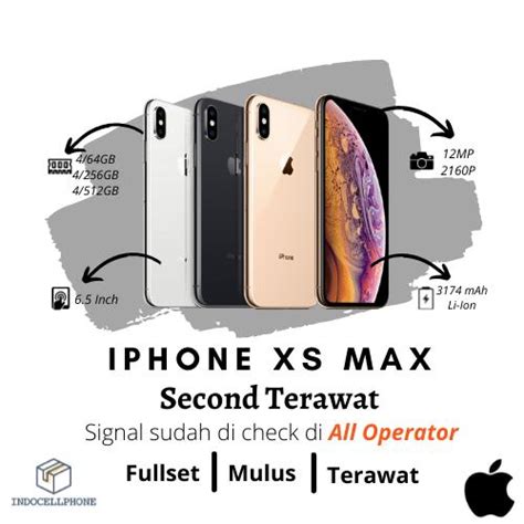 Jual Iphone Xs Max Gb Second Ex Inter Fullset Original Wifi Only Grey Jakarta
