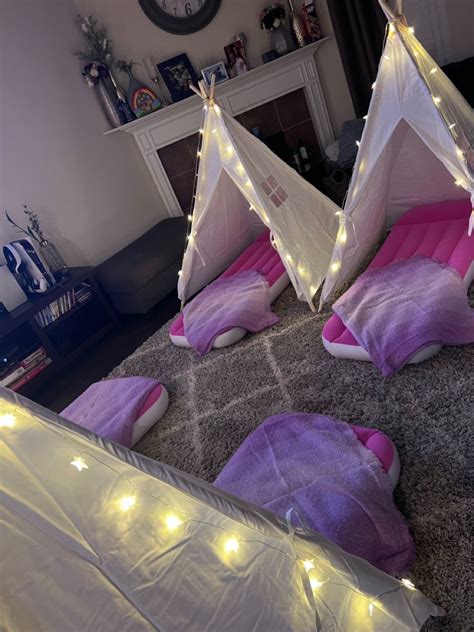 Diy Slumber Party With Tents And Fun