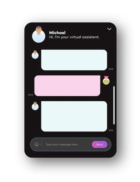 Premium Vector Chat Window Dark Theme Style