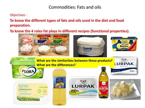 Examples Of Fats And Oils