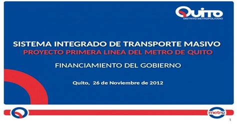 Sistema Integrado De Transporte Masivo Proyecto Primera Linea Del Metro