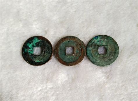 Antique Chinese Brass Coins With Square Holes 3 Different Etsy Canada