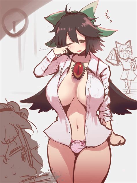 Rule 34 Amulet Belly Button Black Hair Blush Breasts Button Down