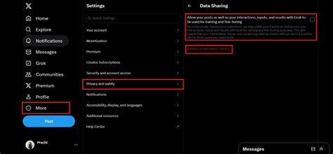 how to disable grok ai data sharing settings techcult