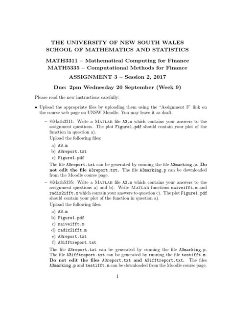 assignment 3 pdf fast fourier transform analysis