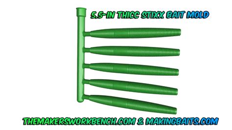 Stl File The Thicc Stixx A 3d Printable Soft Plastics Bait Injection