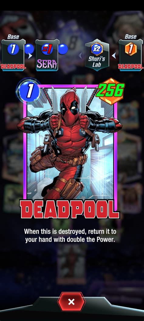 Dead Pool Into Shuris Lab Shenanigans R Marvelsnap