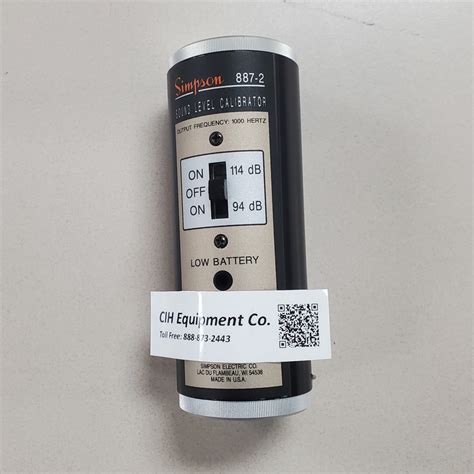Simpson 887 2 Sound Level Calibrator Calibration