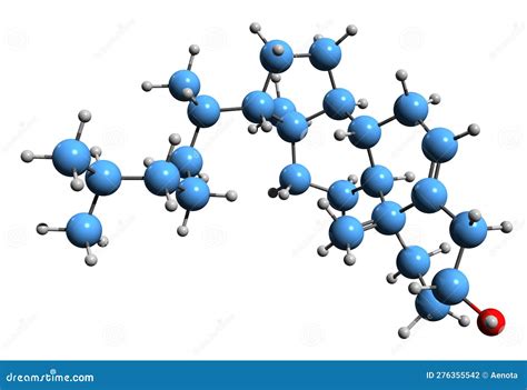 Cholesterol A Modified Steroid Chemical Structure And Formula Cartoon