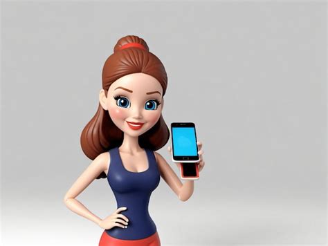 Premium Ai Image A Woman Holding A Cell Phone