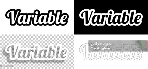 Variable Text For Design Blank White And Black Backgrounds Line Text High Res Vector Graphic